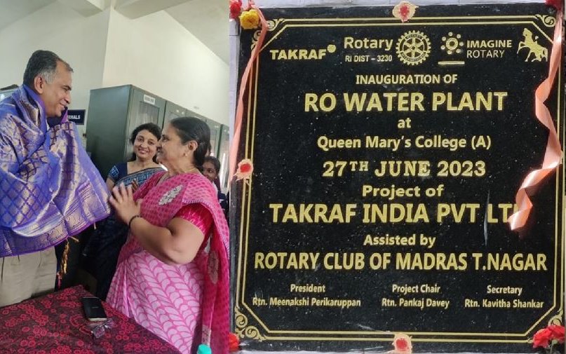 TAKRAF India inaugurates two RO drink water plants at a college and a ...